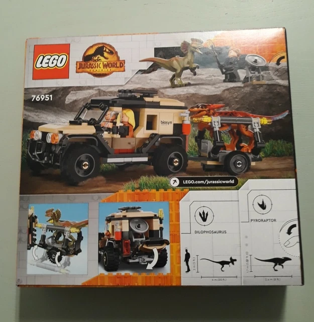 LEGO JURASSIC WORLD Dominion Pyroraptor & Dilophosaurus Transport 76951 ...