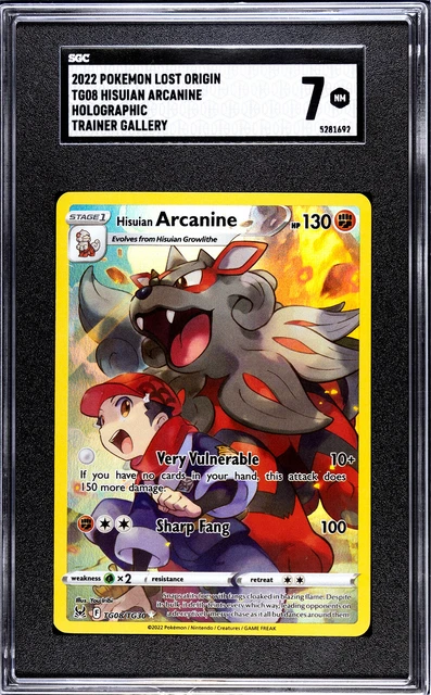 POKEMON TCG LOST Origin Trainer Gallery Hisuian Arcanine #TG08/TG30 SGC ...
