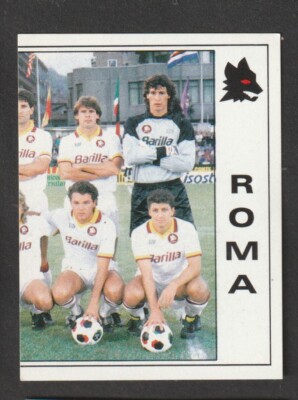 FIGURINA ALBUM CALCIATORI Panini Roma 1989-90 N.268 Squadra Nuova EUR 1 ...