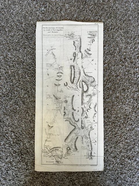 MAPS OF THE Roads Of North Britain Or Scotland 1776 Original Antique ...