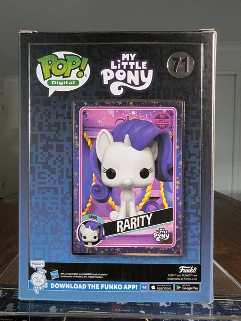 FUNKO POP! RARITY My Little Pony Rarity MLP Digital Release #71 Grail ...
