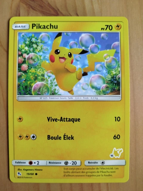 CARTE POKÉMON PIKACHU 19/68 SL11.5 Destinées Occultes Deck Pikachu EUR ...