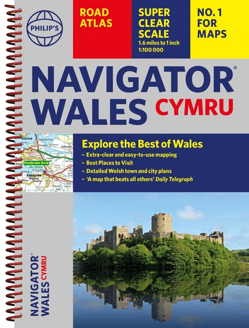 PHILIPS NAVIGATOR WALES (Philips Road Atlases) by Philips Maps | Spiral ...