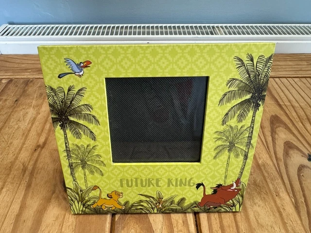 RARE DISNEY THE Lion King 'Young Simba' Square Photo Frame - Approx "3. ...