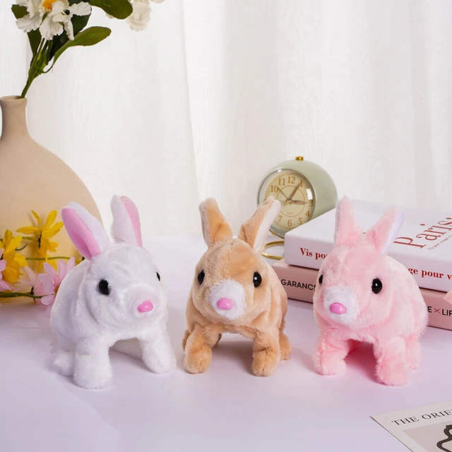 ELECTRONIC PLUSH RABBIT Toy Robot Bunny Walking Jumping Running Animal ...