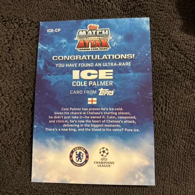 TOPPS MATCH ATTAX 2025/26 Ice Cold Cole Palmer ULTRA RARE 1/250 packs ...