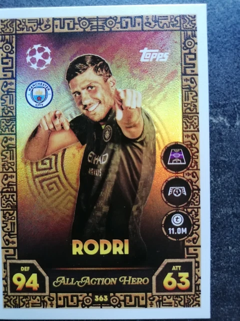 TOPPS MATCH ATTAX Champions League 2025-26 Nr. 363 Rodri All-Action ...