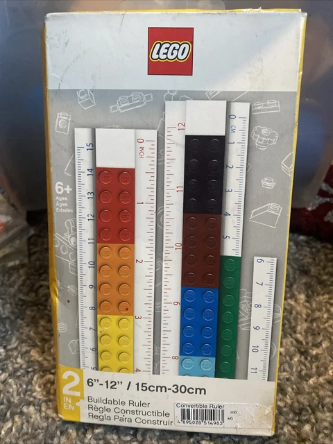LEGO BUILDABLE CONVERTIBLE LEGO Ruler Building Blocks Measure School ...