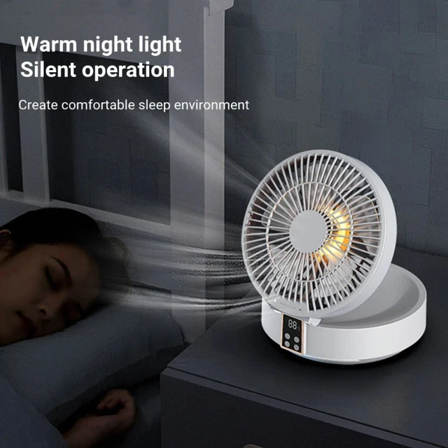 FOLDING WALL MOUNTED Electric Ventilator Air Cooling Fan Punch-free ...