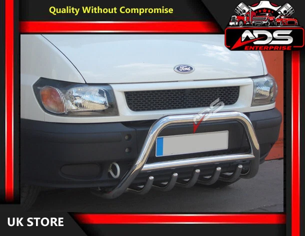 FORD TRANSIT BULL Bar Front Bumper Push Nudge Bar Grille A-Bar 2000 ...