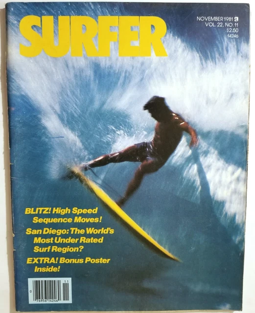 SURFER MAGAZINE 1981 SAN DIEGO SURF 80s SURF LIGHTNING BOLT SURFBOARD ...