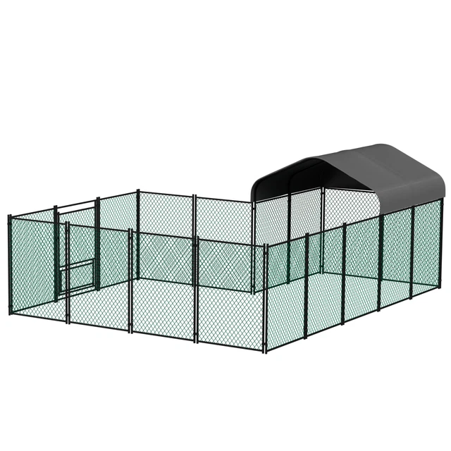 LARGE IRON WALK-IN Chicken Run Coop Cage Hens Rabbit Dogs Ducks ...