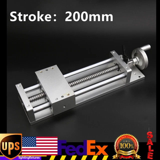 16& MANUAL SLIDING Table CNC Slide Ballscrew Linear Stage Actuator ...