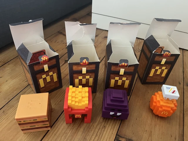 MCDONALDS MINECRAFT MOVIE Happy Meal Adult Toys Collectibles x 4 bnip ...