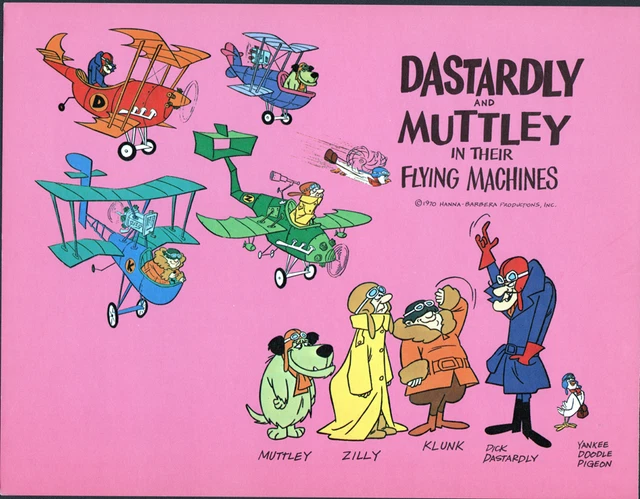HANNA BARBERA STYLE GUIDE PLATE - DASTARDLY & MUTTLEY in Their FLYING ...