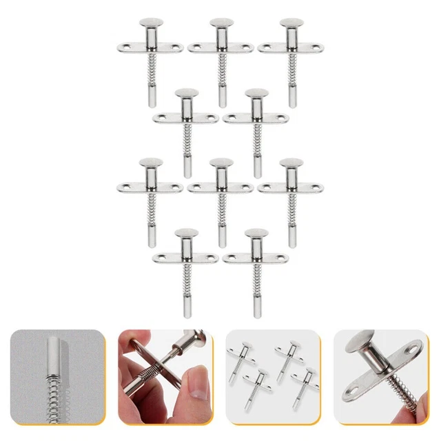 RELIABLE STEEL PLUNGER Latch for Window Screens and Bird Cages Set of ...