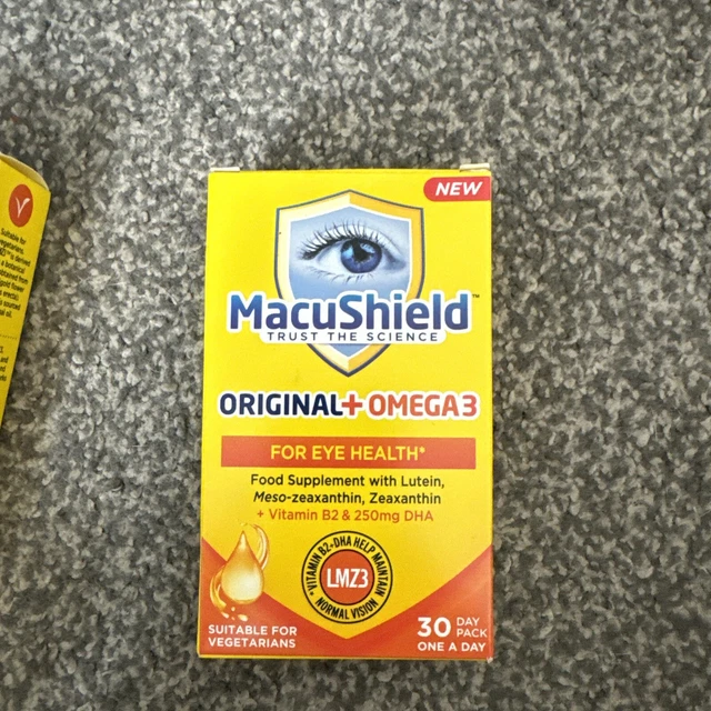 MACUSHIELD ORIGINAL+ OMEGA Food Supplement + Vitamin B2 For Eye Health ...