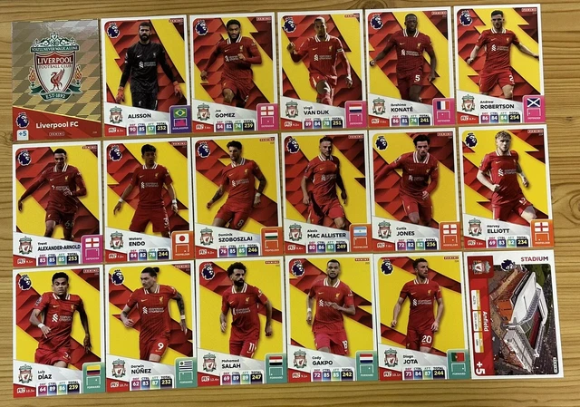 PANINI ADRENALYN XL Premier League 2025 Set Mit 18 Liverpool Karten EUR ...