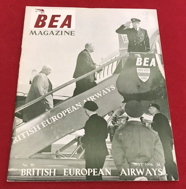 VINTAGE BEA BRITISH European Airways Magazine No.90 1956 £14.99 ...