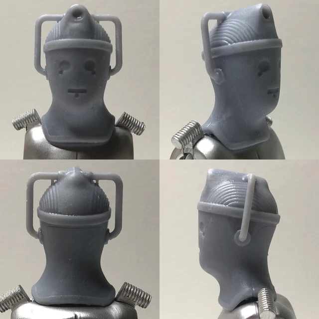 DOCTOR WHO CUSTOM Wheel In Space Cyberman Head 5” Scale 3D Printed ...