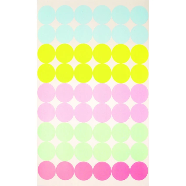 GOMMETTES - RONDES - Assortiment de couleurs - 15 mm de diamètre - 216 ...