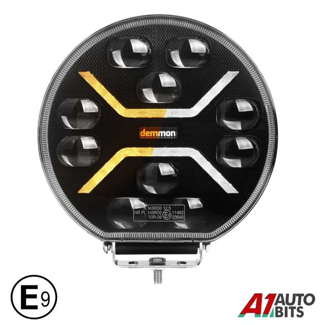 X1 POUR SCANIA Volvo DAF Man 24v 9'' Jumbo Dynamique Demmon Feu LED DRL ...