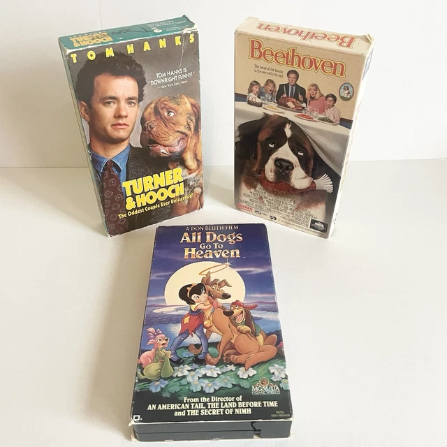 VINTAGE VHS LOT - All Dogs Go To Heaven, Beethoven, Turner & Hooch ...