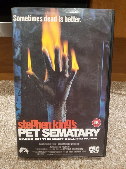 PET SEMATARY 1989 Stephen King EX Rental Big Box vhs CIC Video £14.00 ...