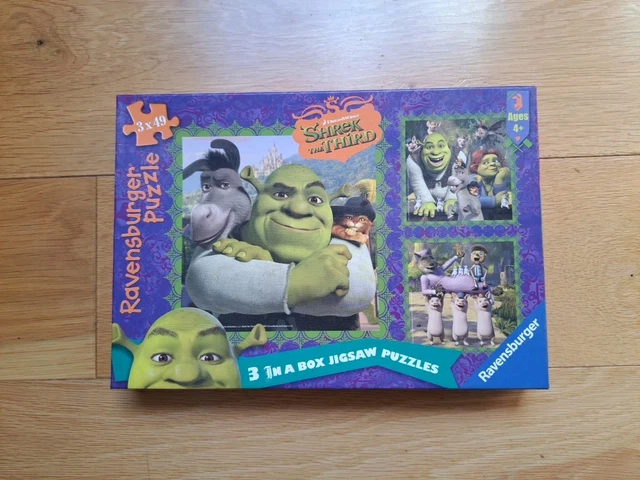 RAVENSBURGER SHREK THE Third 3 x 49 Piece Jigsaw Puzzles £8.52 ...