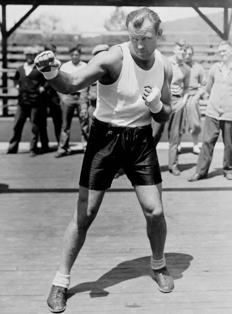 AMERICAN BOXER CHAMPION of 1932 1933 Jack Sharkey training before - Old ...