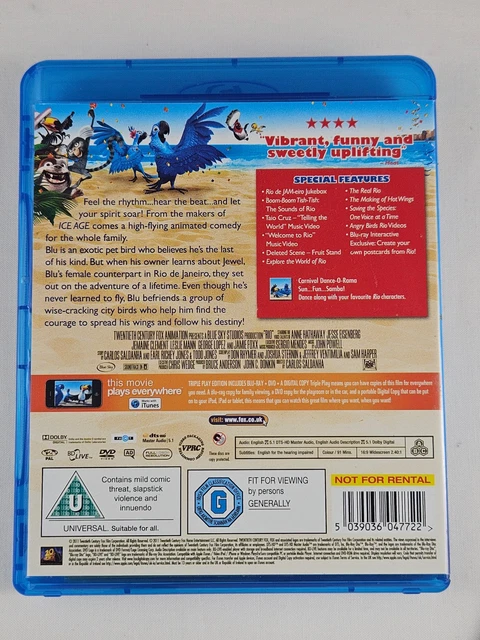 RIO BLU-RAY - Region ABC - Mint Disc $9.95 - PicClick AU