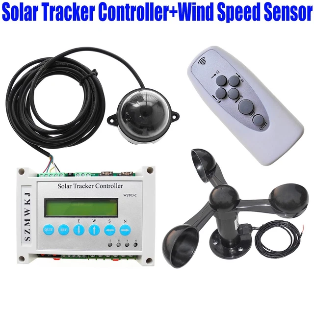 ELECTRONIC LCD DUAL Axis Solar Tracker Controller +Wind Spd Sensor ...
