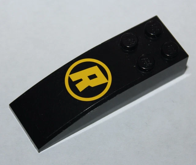 LEGO SLOPE CURVED 6x2 with 'R' in Yellow Circle Pattern 44126 (Sticker ...