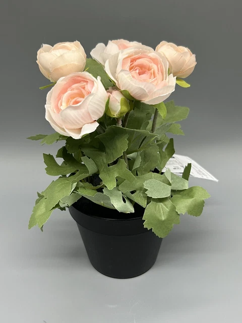 IKEA FEJKA TOPFPFLANZE künstlich drinnen/draußen/Ranunkel rosa 12 cm ...