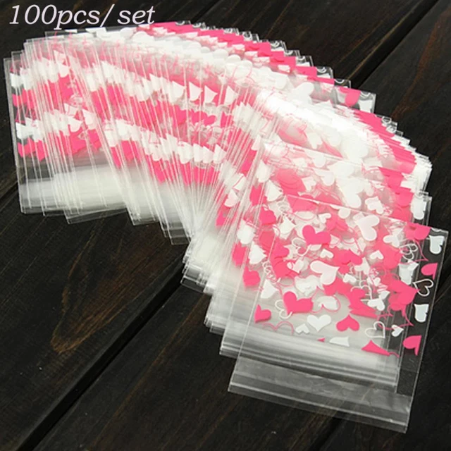 PARTY MINI PLASTIC Self Adhesive Cookies Opp Candy Package Wrapping Bag ...