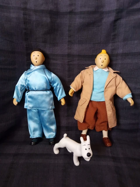 LOT DE 3 figurines TINTIN ET MILOU porcelaine de collection 1994 HERGE ...