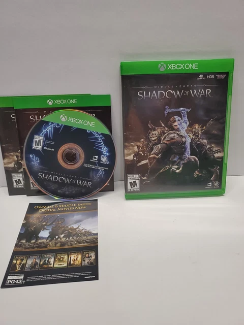 SHADOW OF WAR Middle Earth Tested CIB MINTY Microsoft Xbox One 4K ULTRA ...