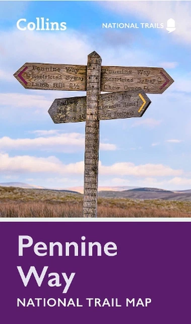 PENNINE WAY NATIONAL Trail Map by Collins Maps Folded Book £19.80 ...