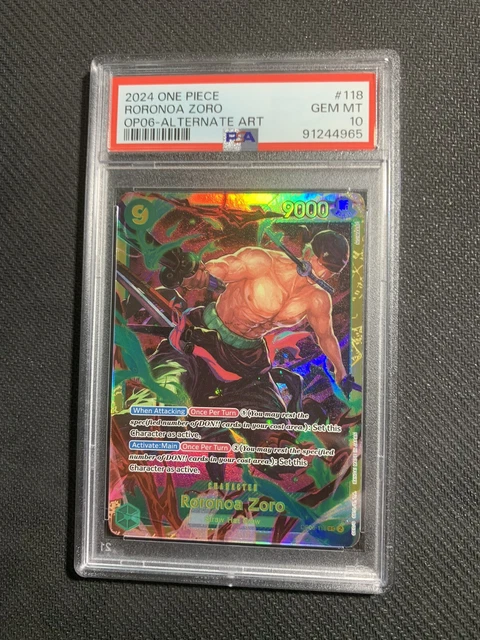 2024 ONE PIECE Wings Of The Captain ANGLAIS Roronoa Zoro PSA 10 OP06 ... 2024 ONE PIECE Wings Of The Captain ANGLAIS Roronoa Zoro PSA 10 OP06 ...