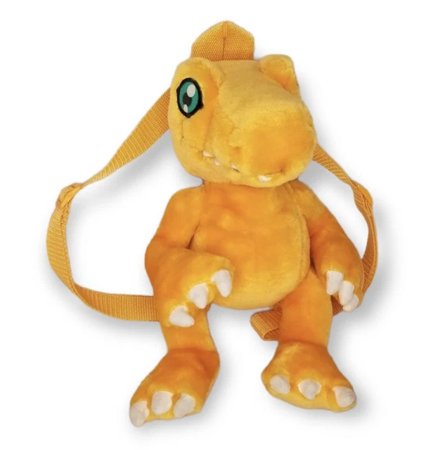 VINTAGE DIGIMON ADVENTURE 12’ Agumon Plush Backpack 2000 Hongo Toei ...