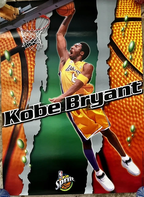 KOBE BRYANT 2002 Sprite Advertising Lakers Basketball NBA Poster 26" x🅱 ...