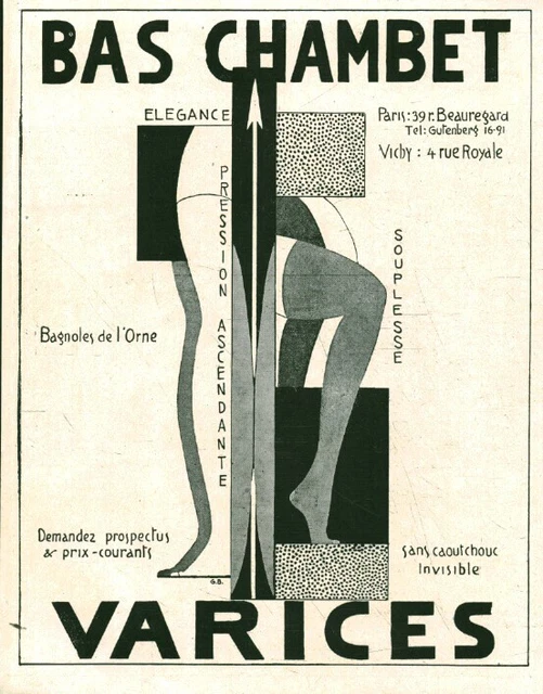 PUBLICITÉ ANCIENNE BAS Chambet 1928 issue de magazine EUR 6,50 ...