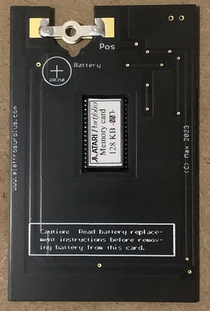 RAM MEMORY CARD Atari Portfolio 128K - Replica - Bee card EUR 60,00 ...