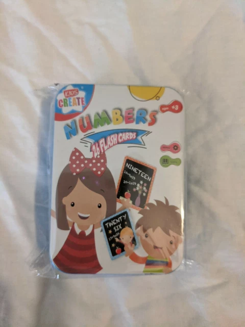 CHILDREN'S EDUCATIONAL NUMBERS Flash Cards In Tin Learning £1.99 ...