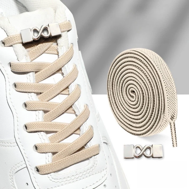 NO TIE ELASTIC Shoelaces with 8 Shape Metal Buckles for Durable Daily ...
