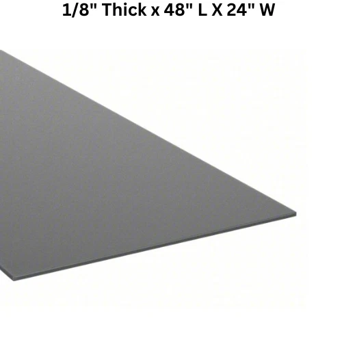 BLACK PLASTIC SHEET High Density Polyethylene 1/8" Thick x 48" L X 24 ...