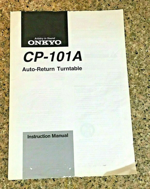 ORIGINAL ONKYO CP-101A Auto-Return Turntable Instruction Manual Spec ...