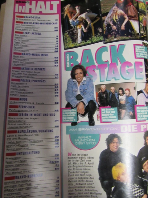 BRAVO ZEITSCHRIFT NR. 14 / 1995 mit Poster und Bodycheck Pärchen Mann ...