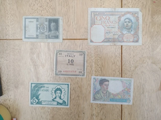WW2 ERA Banknotes X 5 Bank Notes £15.00 - PicClick UK