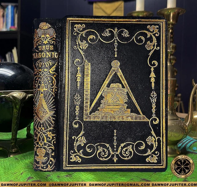 1870 TRUE MASONIC GUIDE Freemasonry Rituals OCCULT Antique Book Secret ...